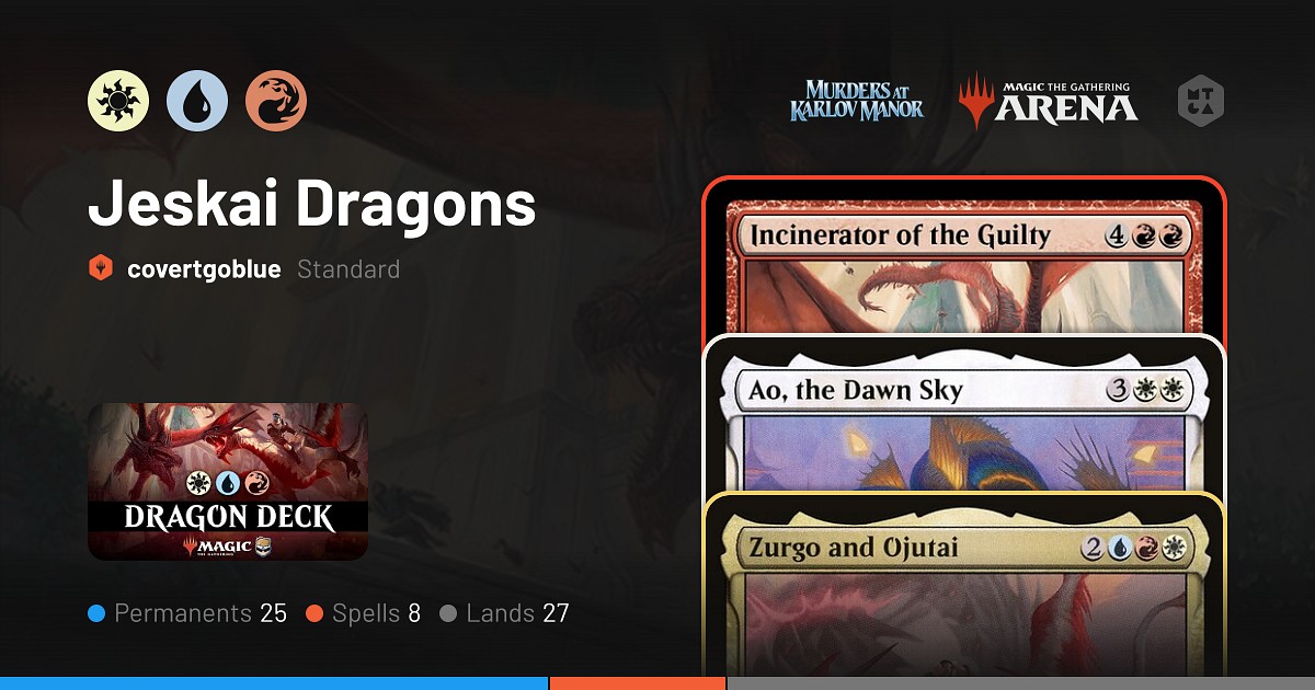 Standard Jeskai Dragons Deck by covertgoblue • MTG Arena Decks