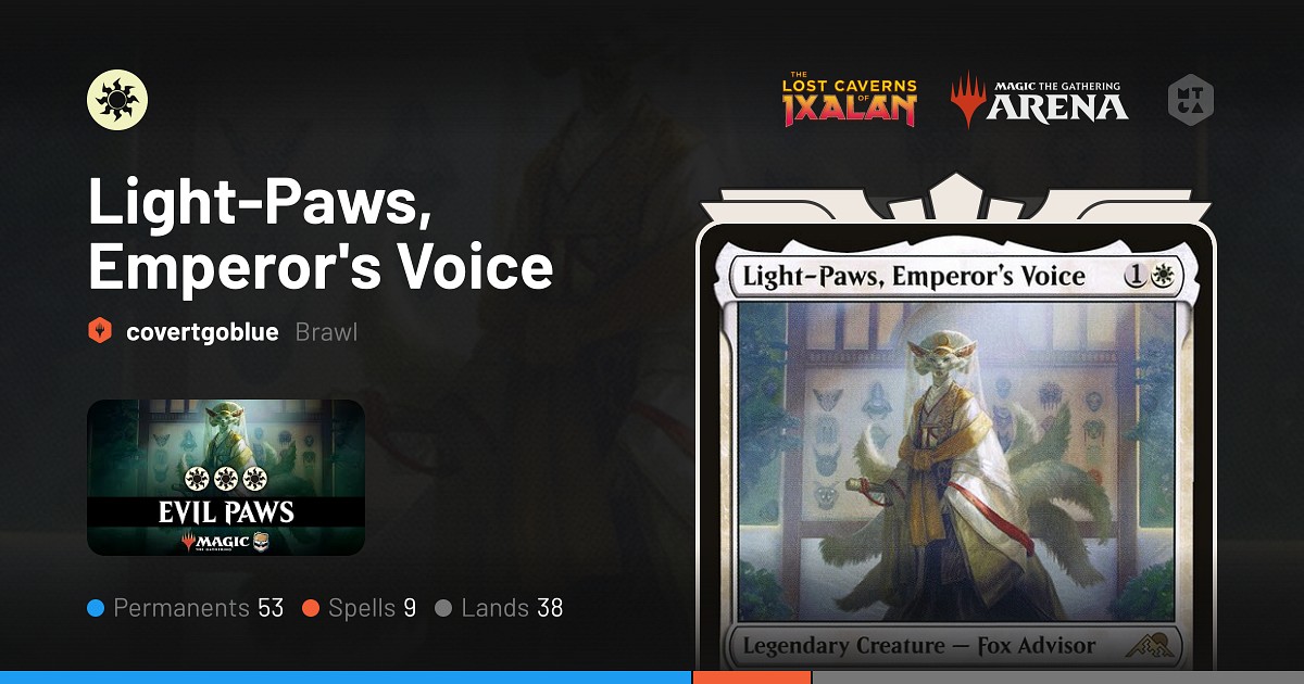 Brawl Light-Paws, Emperor's Voice Deck by covertgoblue • MTG Arena Decks