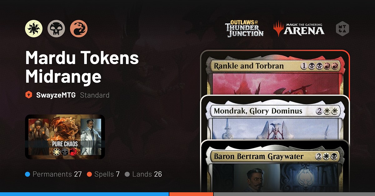 Standard Mardu Tokens Midrange Deck by SwayzeMTG • MTG Arena Decks