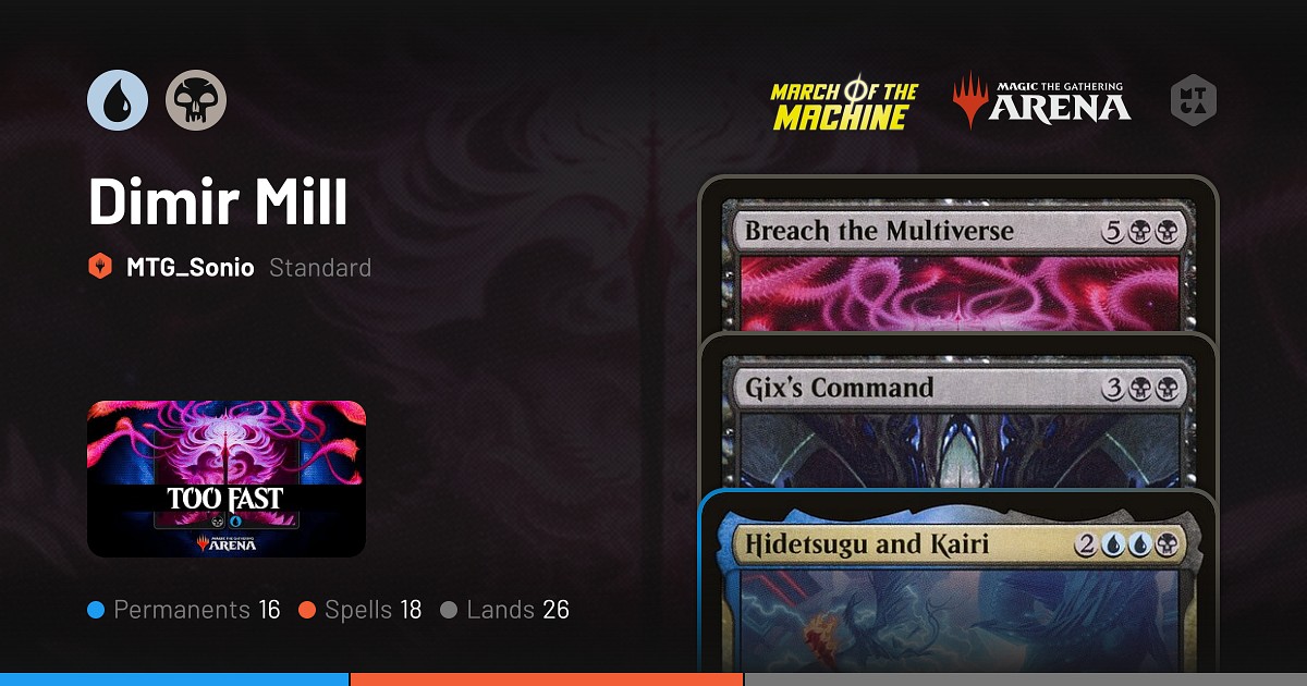 Standard Dimir Mill Deck by MTG_Sonio • MTG Arena Decks