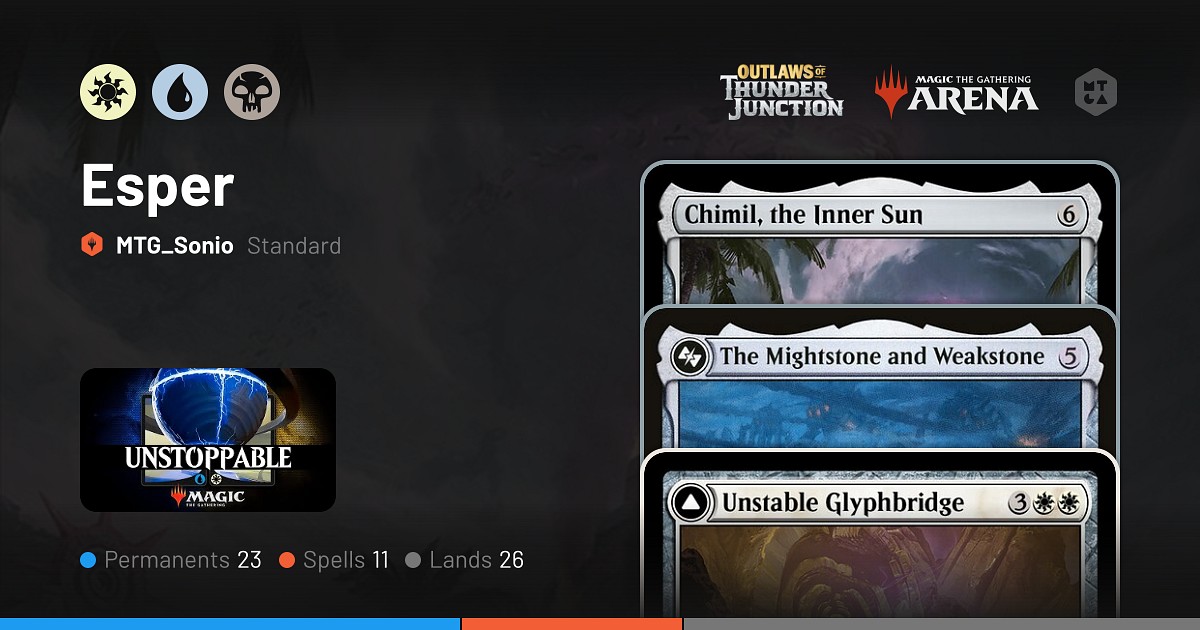 Standard Esper Deck by MTG_Sonio • MTG Arena Decks