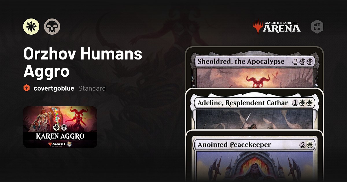 Standard Orzhov Humans Aggro Deck by covertgoblue • MTG Arena Decks