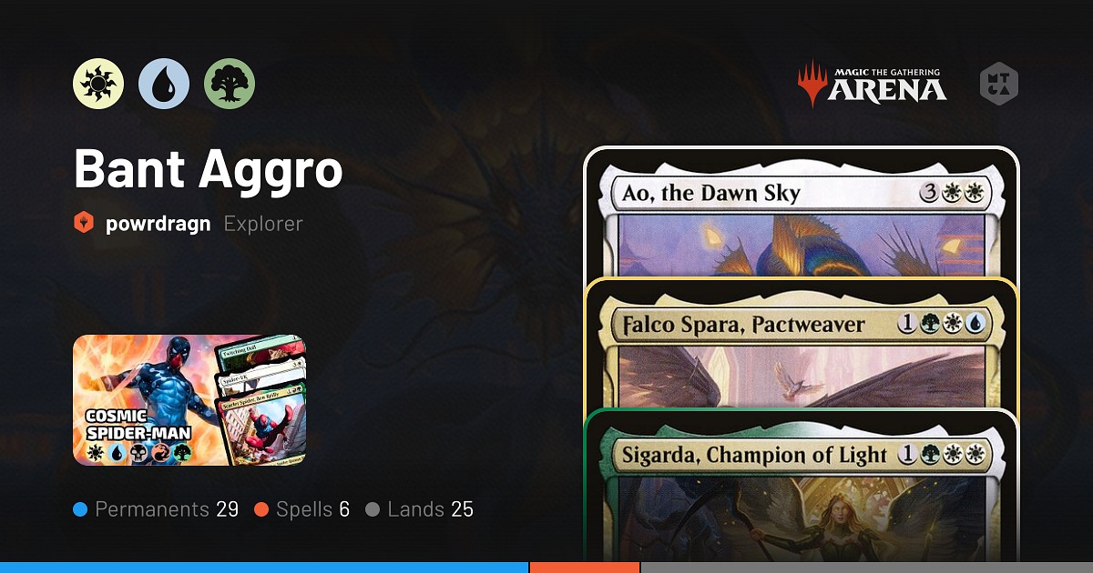 Explorer Bant Aggro Deck by powrdragn • MTG Arena Decks