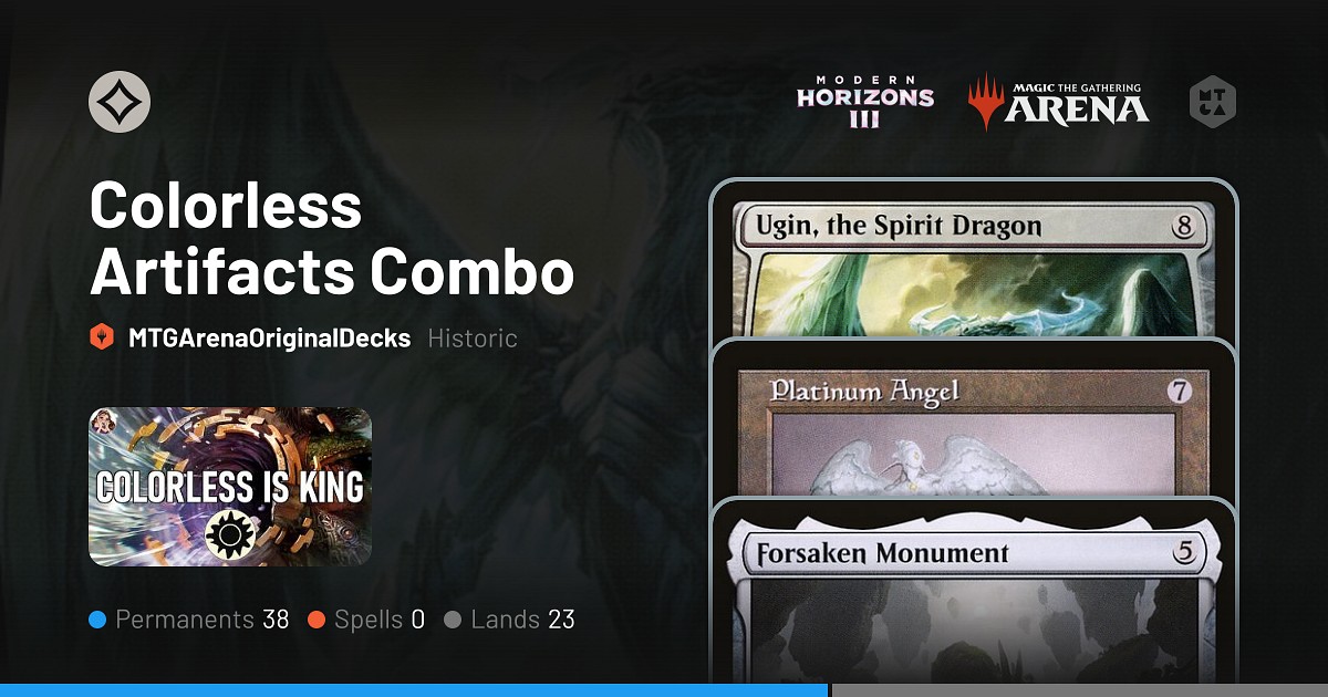 Historic Colorless Artifacts Combo Deck by MTGArenaOriginalDecks • MTG ...