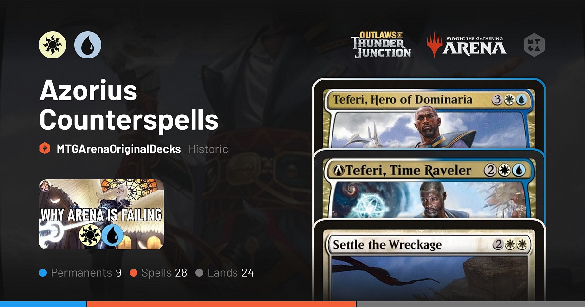 Historic Azorius Counterspells Deck by MTGArenaOriginalDecks • MTG ...