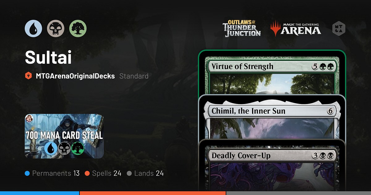 Standard Sultai Deck by MTGArenaOriginalDecks • MTG Arena Decks