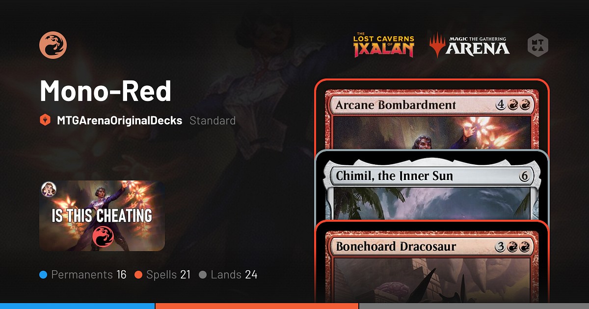 Standard Mono-Red Deck by MTGArenaOriginalDecks • MTG Arena Decks