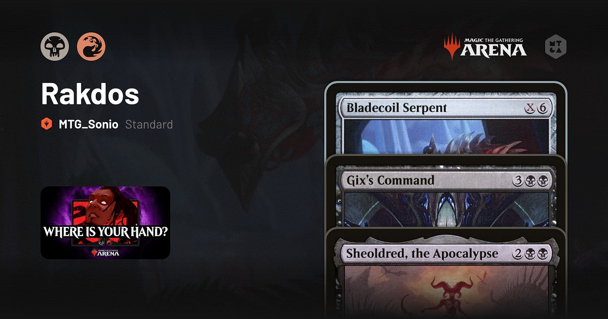 Standard Rakdos Deck by MTG_Sonio • MTG Arena Decks
