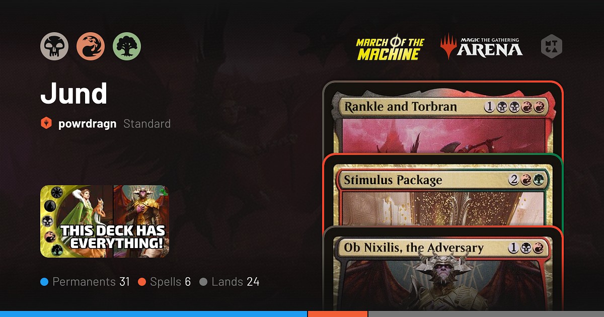 Standard Jund Deck by powrdragn • MTG Arena Decks