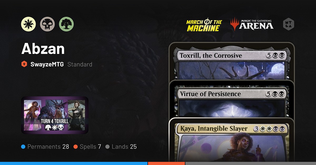 Standard Abzan Deck by SwayzeMTG • MTG Arena Decks