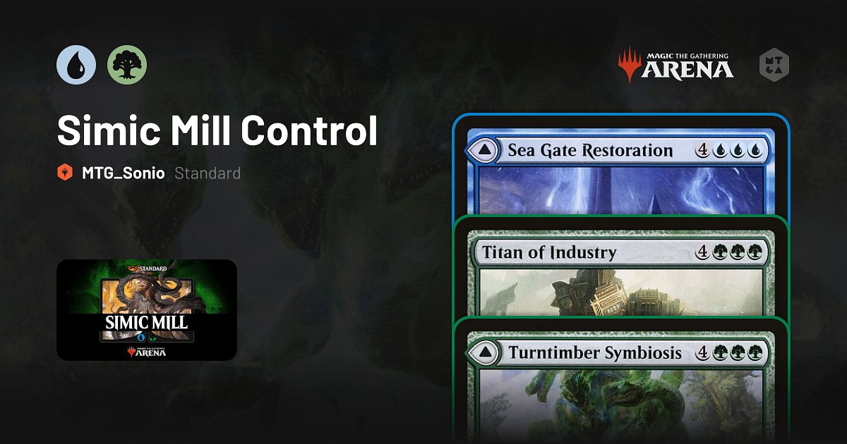 Standard Simic Mill Control Deck by MTG_Sonio • MTG Arena Decks