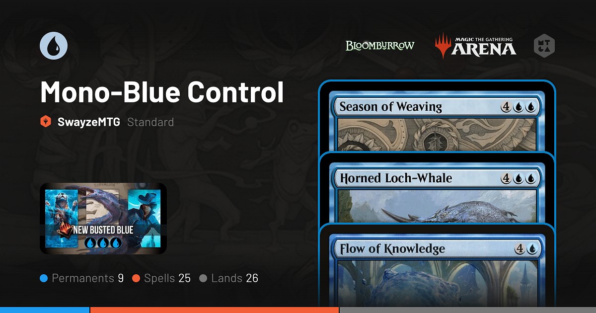 Standard Mono-Blue Control Deck by SwayzeMTG • MTG Arena Decks