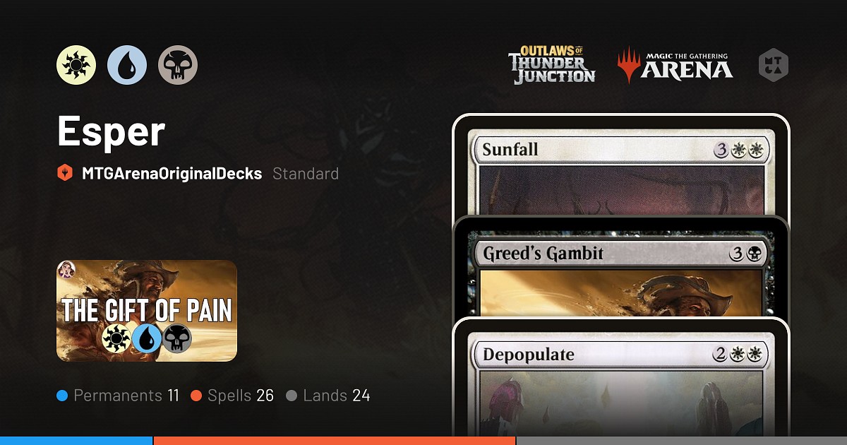 Standard Esper Deck by MTGArenaOriginalDecks • MTG Arena Decks