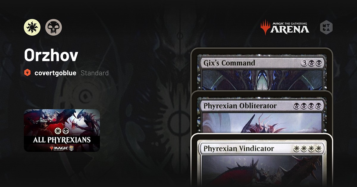 Standard Orzhov Deck by covertgoblue • MTG Arena Decks