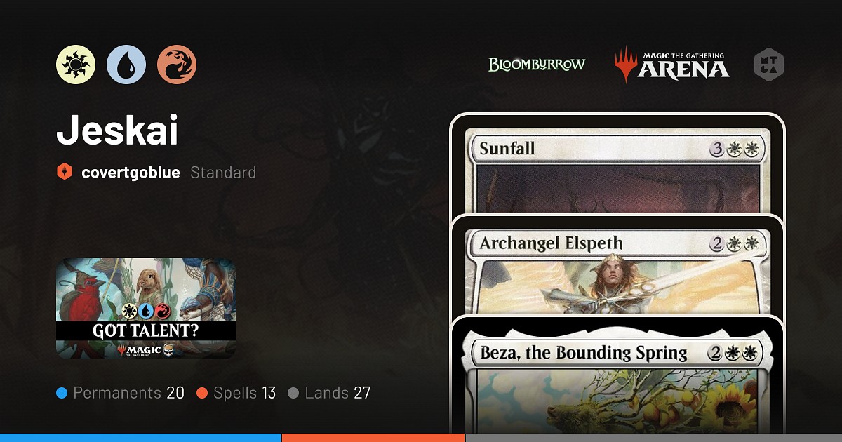 Standard Jeskai Deck by covertgoblue • MTG Arena Decks