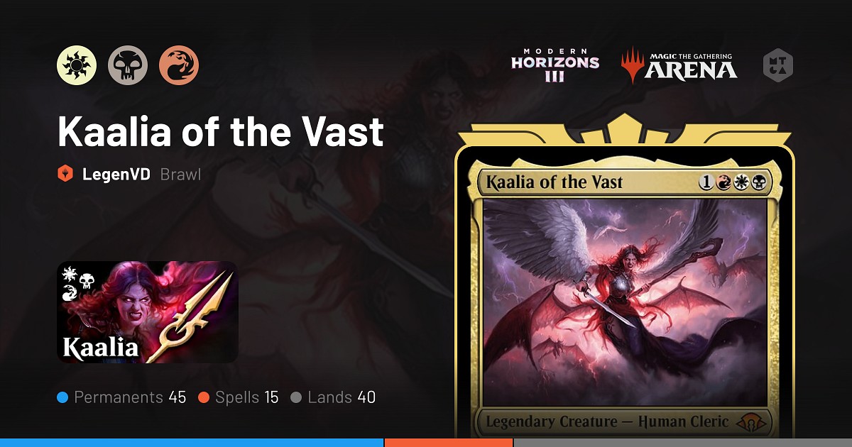Brawl Kaalia of the Vast Deck by LegenVD • MTG Arena Decks